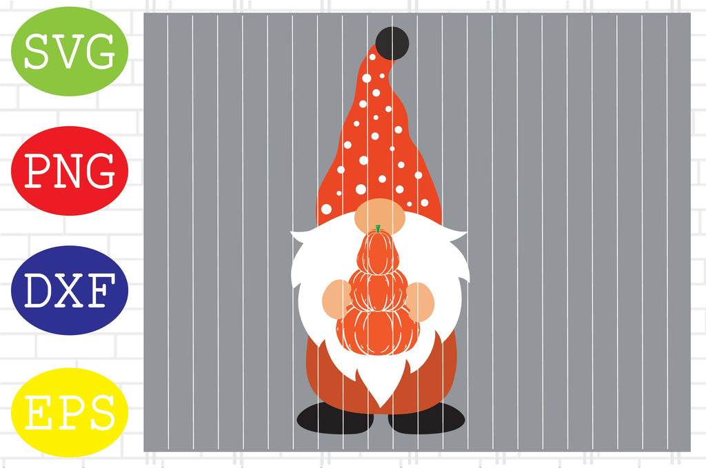 Fall Gnome with Pumpkin 5 Svg, Fall Gnome Svg, Thanksgiving Svg, Autumn ...