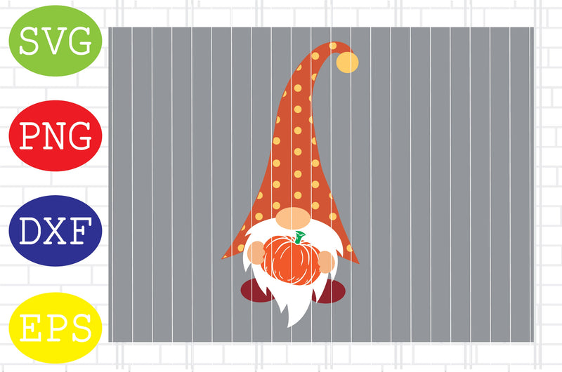 Fall Gnome with Pumpkin Svg, Fall Gnome Svg, Thanksgiving Svg, Autumn ...