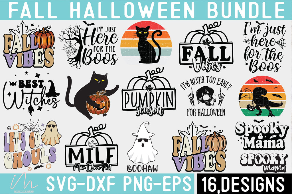 Fall Halloween svg bundle,Fall sweet shirt svg,Funny Halloween svg,Fall ...
