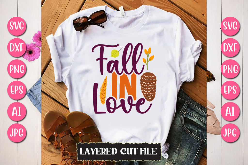 Fall in Love SVG Cut File - So Fontsy