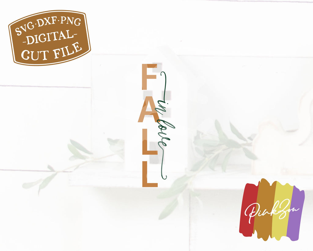 Fall In Love SVG Files, Fall Porch Svg, Front Porch Svg, Vertical Sign ...