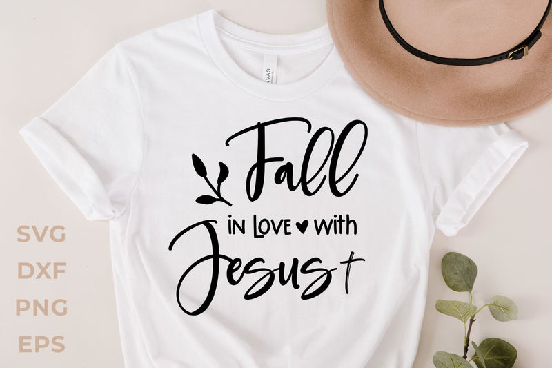 Fall in love with Jesus-Jesus fall-svg - So Fontsy
