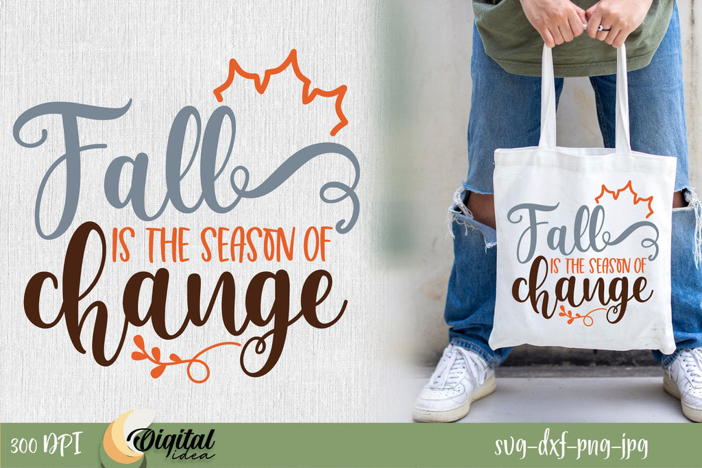Fall inscription SVG . Autumn Decor SVG. - So Fontsy
