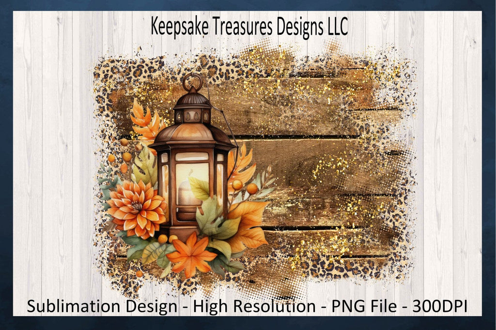 Fall Lantern Background PNG, Fall Sublimation Backgrounds, Rustic Wood ...