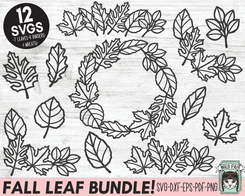 Fall Leaves SVG Files, Autumn svg file, Fall leaf bundle svg, Autumn ...