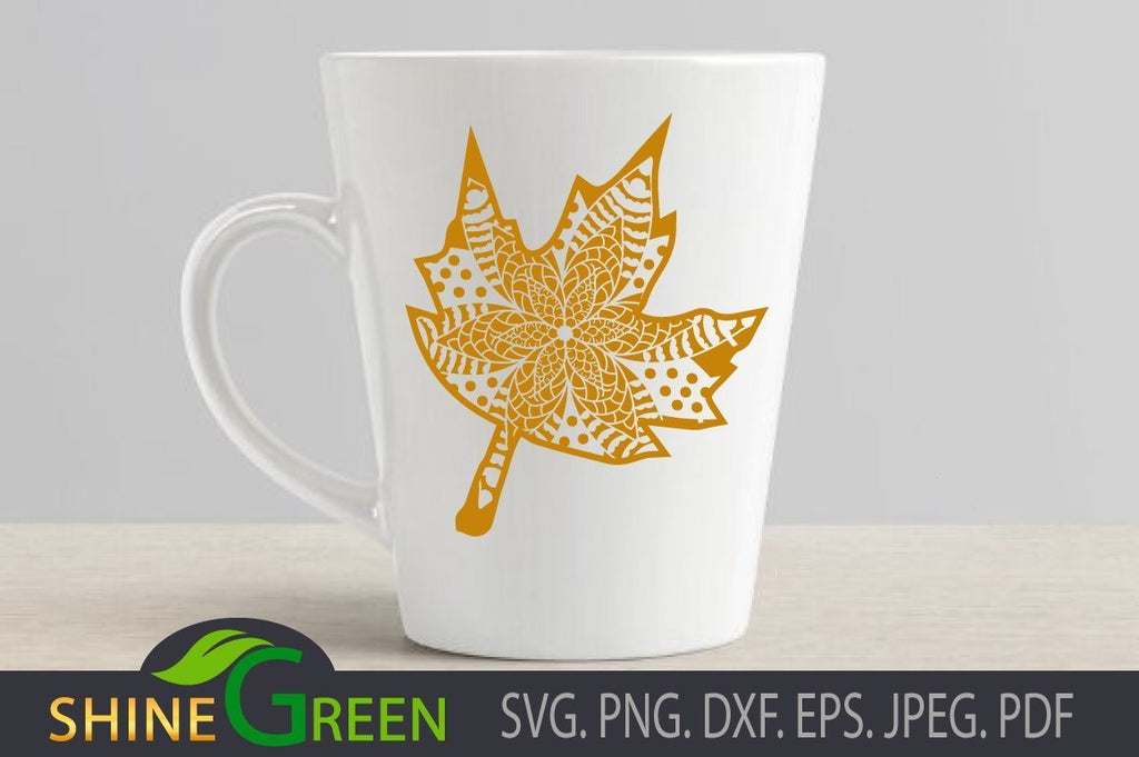 Fall Mandala Oak Leaf SVG - So Fontsy