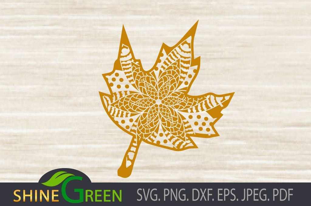 Fall Mandala Oak Leaf SVG - So Fontsy