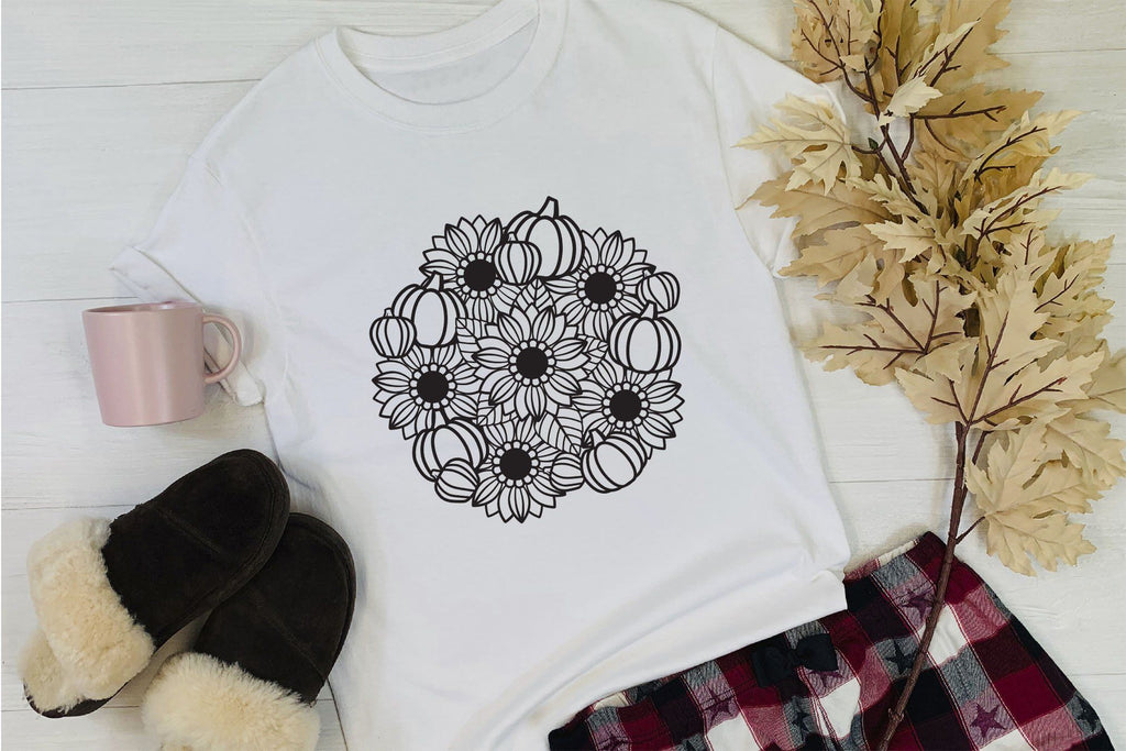 Fall Mandala SVG, Sunflowers SVG, Floral Mandala SVG. - So Fontsy