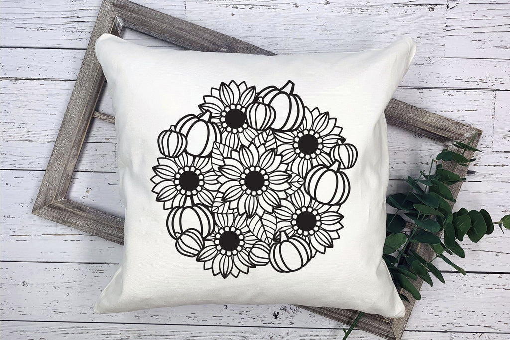 Fall Mandala SVG, Sunflowers SVG, Floral Mandala SVG. - So Fontsy
