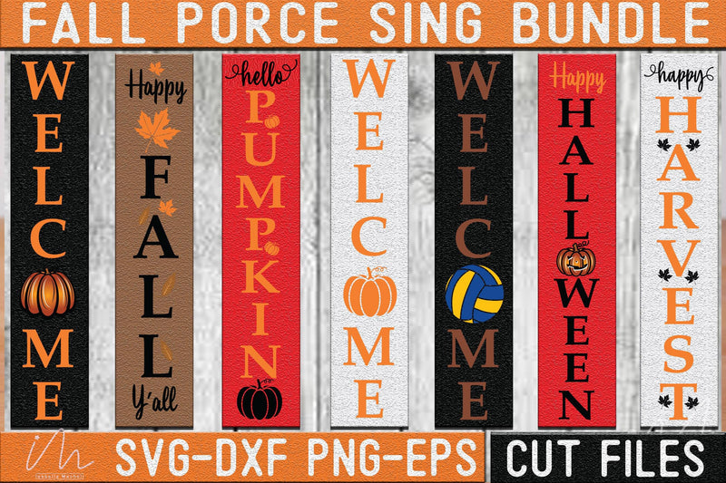 Fall Porch Sign Svg Bundle, Thanksgiving Porch Sign SVG, Digital ...