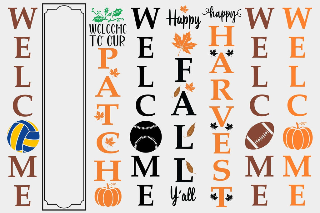 Fall Porch Sign Svg Bundle, Thanksgiving Porch Sign SVG, Digital ...