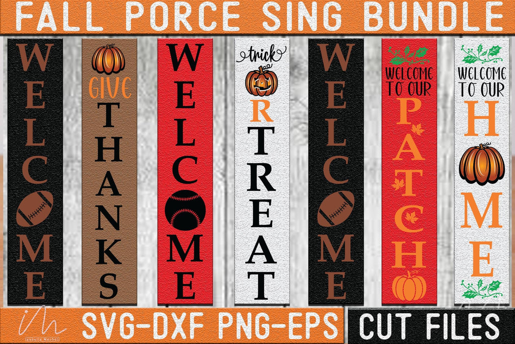 Fall Porch Sign Svg Bundle, Thanksgiving Porch Sign SVG, Digital ...