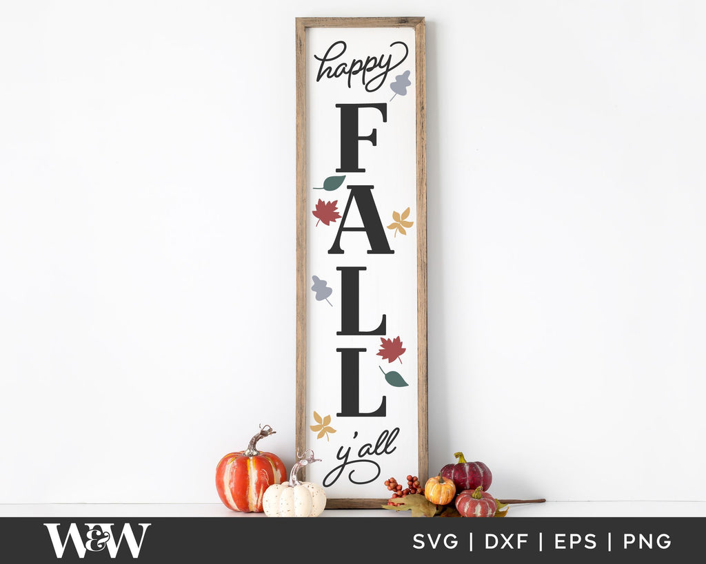 Fall Porch Sign SVG Bundle | Vertical Autumn Signs SVG - So Fontsy