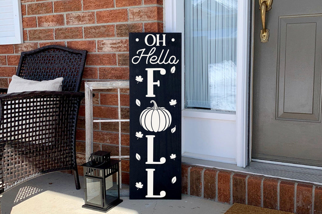 Fall Porch Sign SVG | Oh Hello Fall - So Fontsy