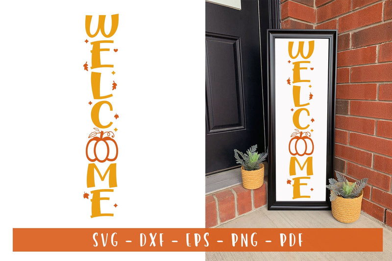 Fall Porch Sign SVG - Welcome SVG - So Fontsy