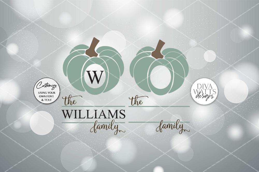 Fall Pumpkin Monogram SVG | Autumn Sign Design - So Fontsy