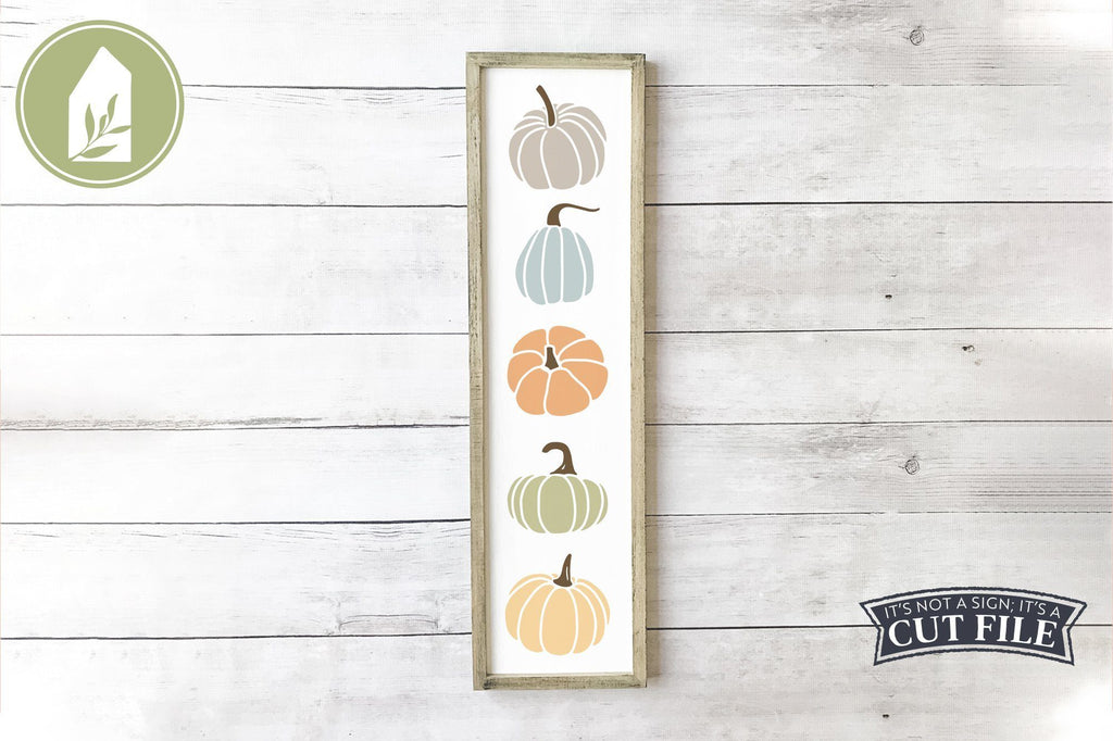 Fall Pumpkins Sign | Vertical Fall SVG - So Fontsy