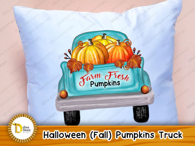 Fall Pumpkins Truck - So Fontsy