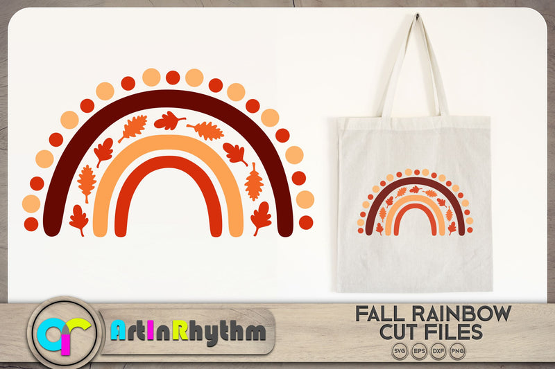 Fall rainbow SVG / Autumn rainbow SVG - So Fontsy