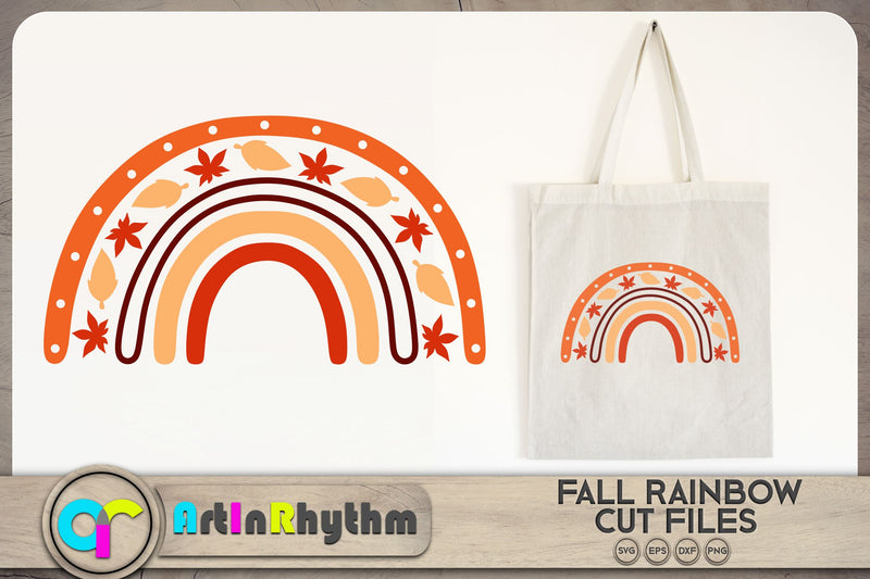 Fall rainbow SVG / Autumn rainbow SVG - So Fontsy