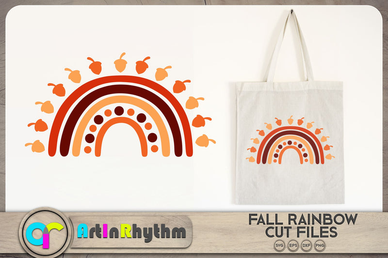 Fall rainbow SVG / Autumn rainbow SVG - So Fontsy