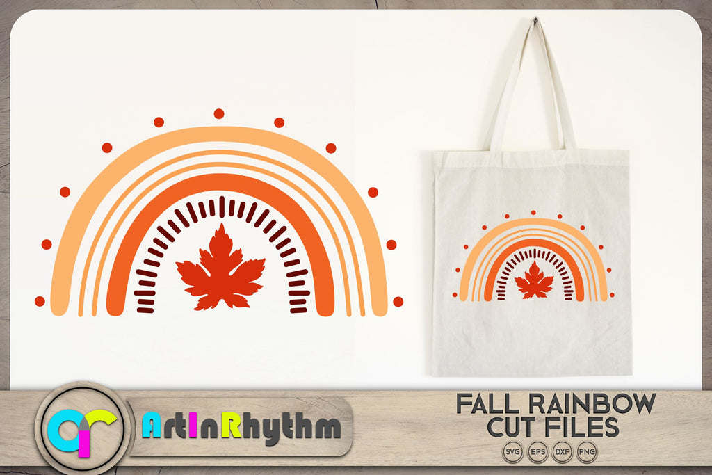 Fall rainbow SVG / Autumn rainbow SVG - So Fontsy