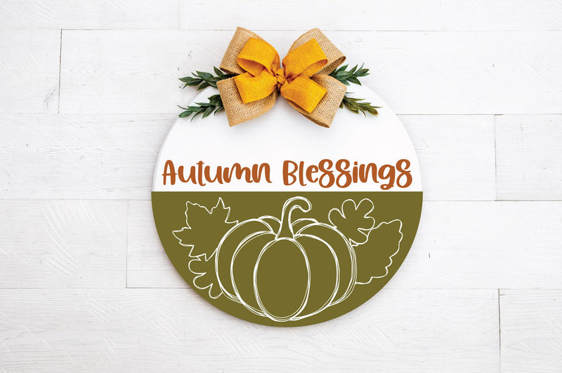 Fall Round Sign Bundle - Autumn SVG Bundle - So Fontsy