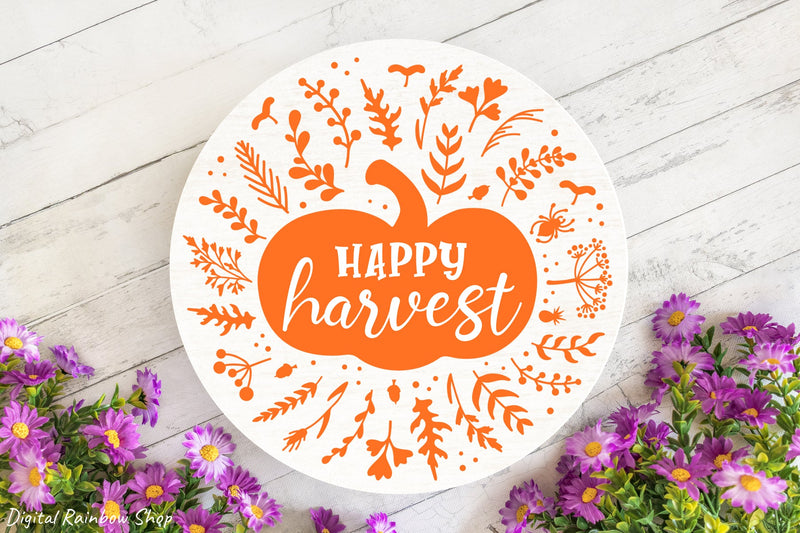 Fall round sign svg bundle, autumn rounds, welcome door sign - So Fontsy