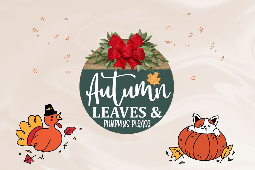 Fall Round Sign Svg Bundle - So Fontsy