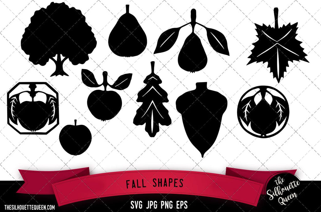 Fall Shapes SVG -Vector Art Commercial & Personal Use- Cricut,Silhouet ...