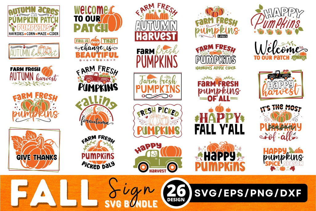 Fall sign making Svg Bundle - So Fontsy