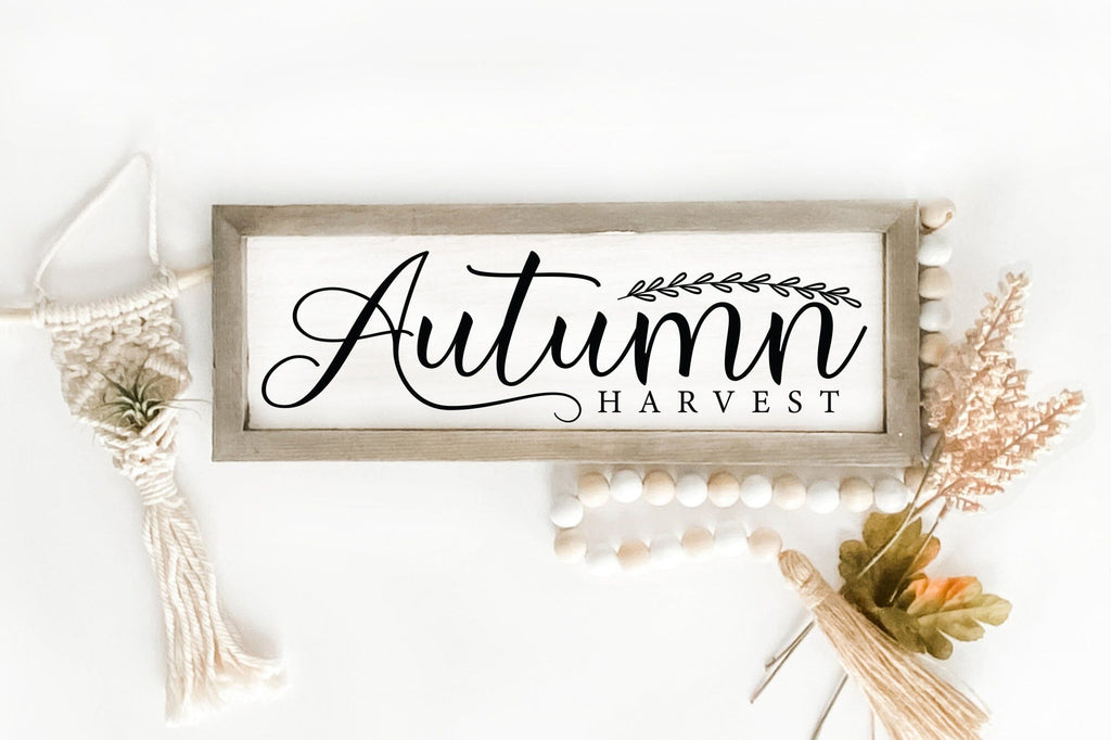 Fall Sign SVG | Autumn Harvest Cut File - So Fontsy