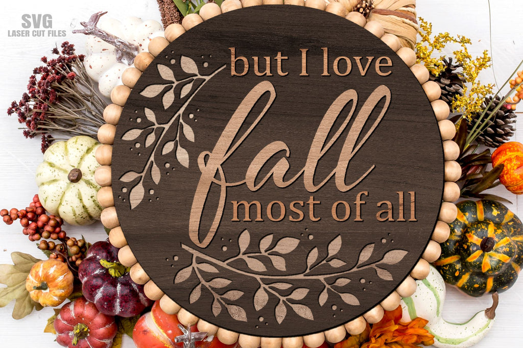 Fall Sign SVG Laser Cut Files | Fall Door Hanger | Fall SVG - So Fontsy