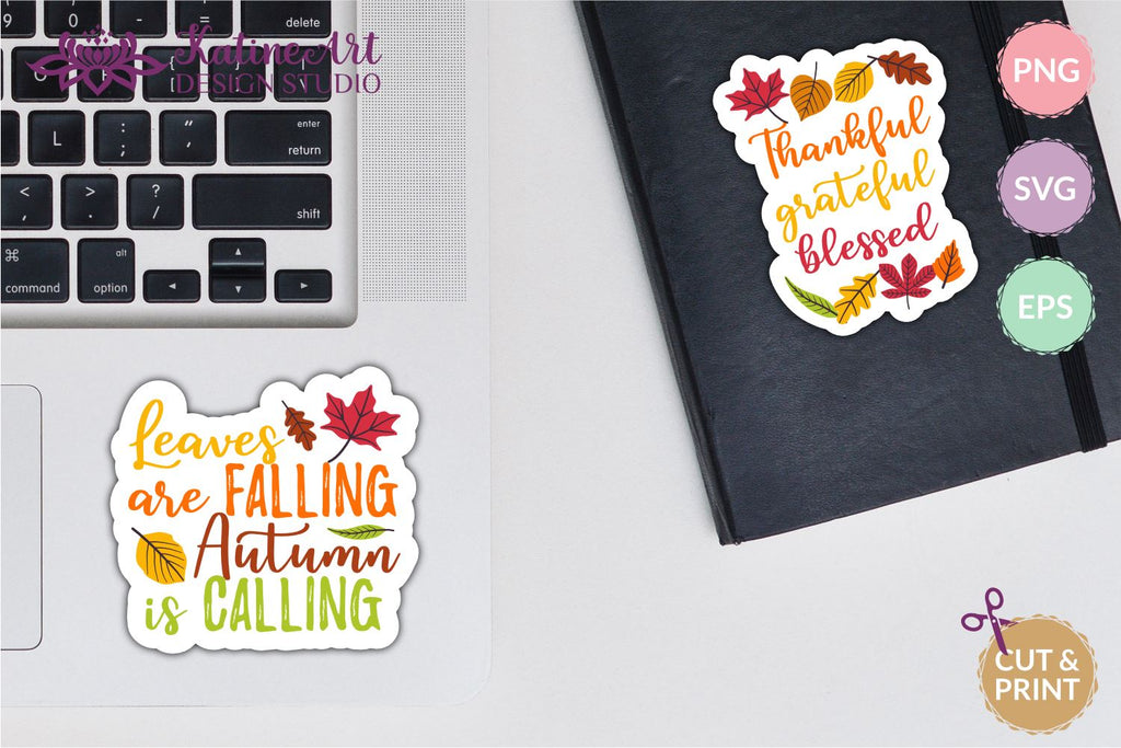 Fall sticker bundle Printable stickers Autumn Quotes Sayings Print and ...