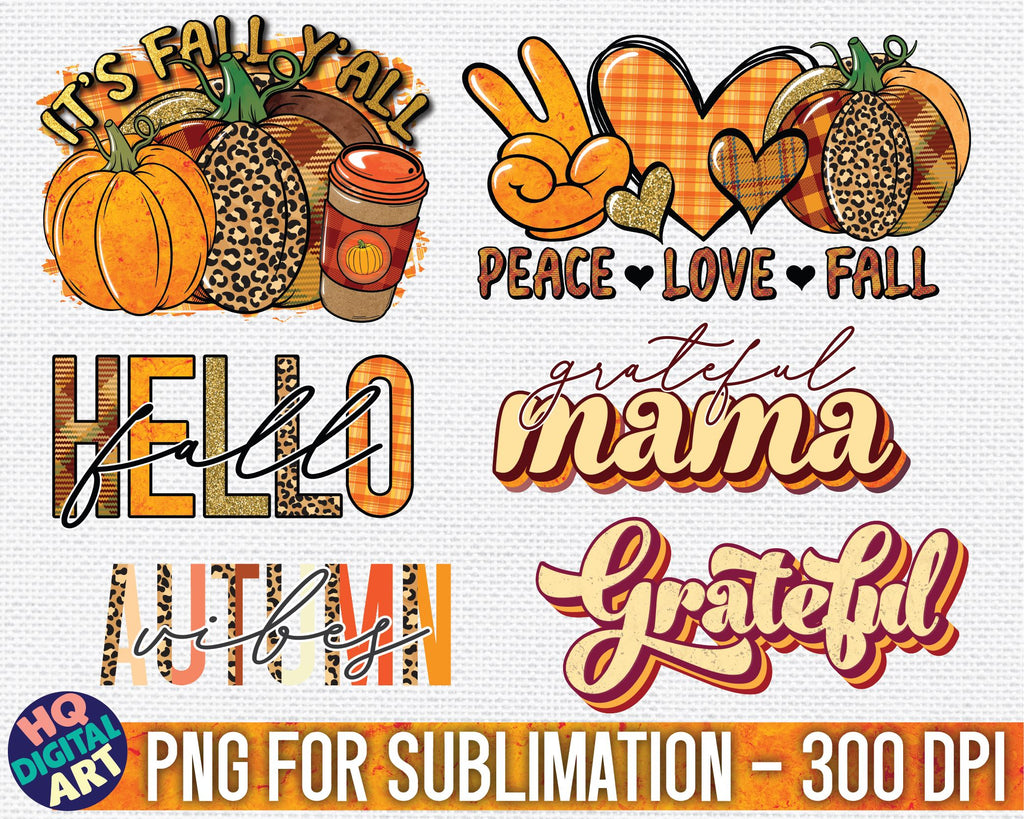 Fall Sublimation Bundle PNG | 22 designs - So Fontsy