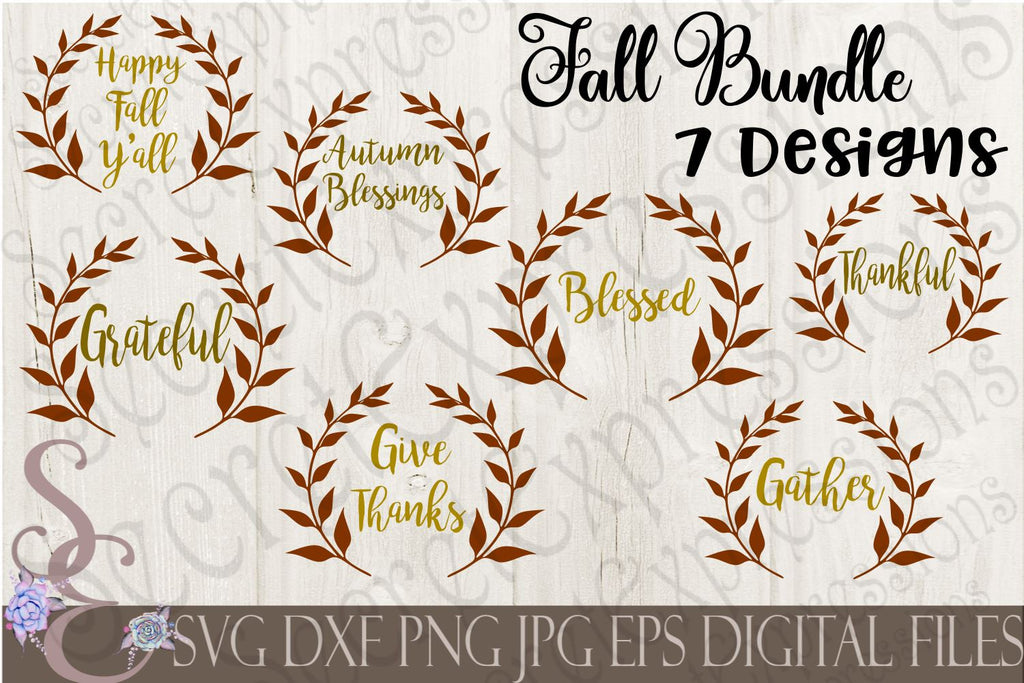 Fall SVG Bundle 7 Designs - So Fontsy