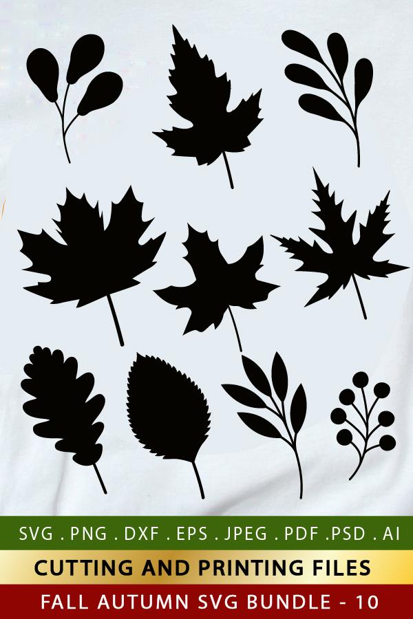 Fall SVG Bundle Fall Leaves SVG PNG EPS DXF Autumn Bundle - So Fontsy