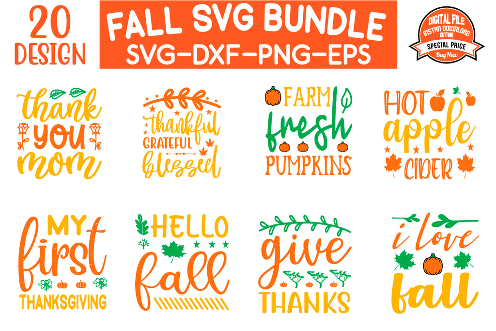 Fall svg bundle, Huge fall png - So Fontsy