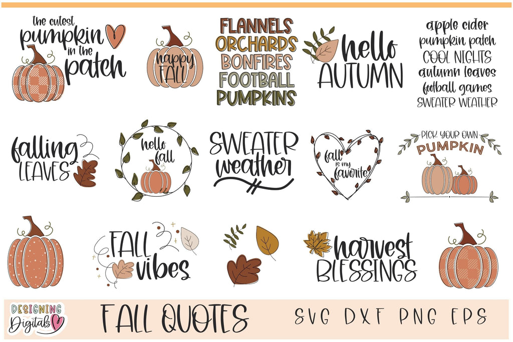 Fall SVG Bundle, Pumpkin SVG, Fall Sublimation for Tumbler Designs ...