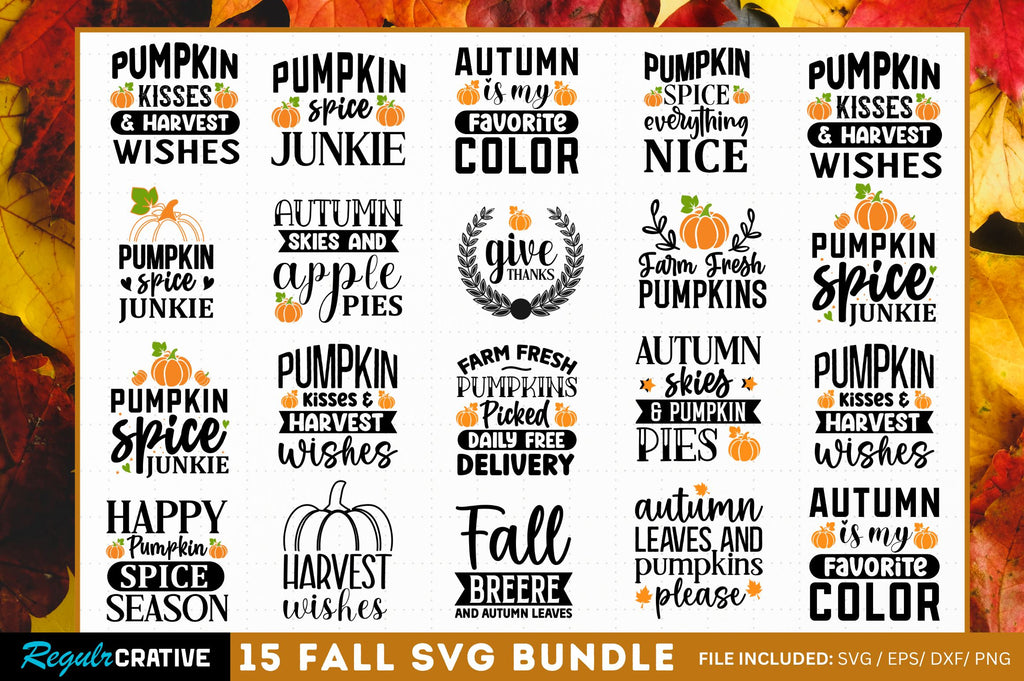 Fall SVG Bundle - So Fontsy