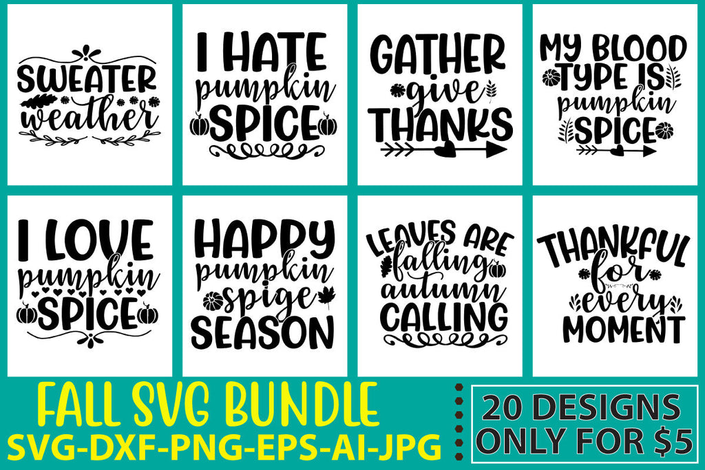 Fall Svg Bundle - So Fontsy