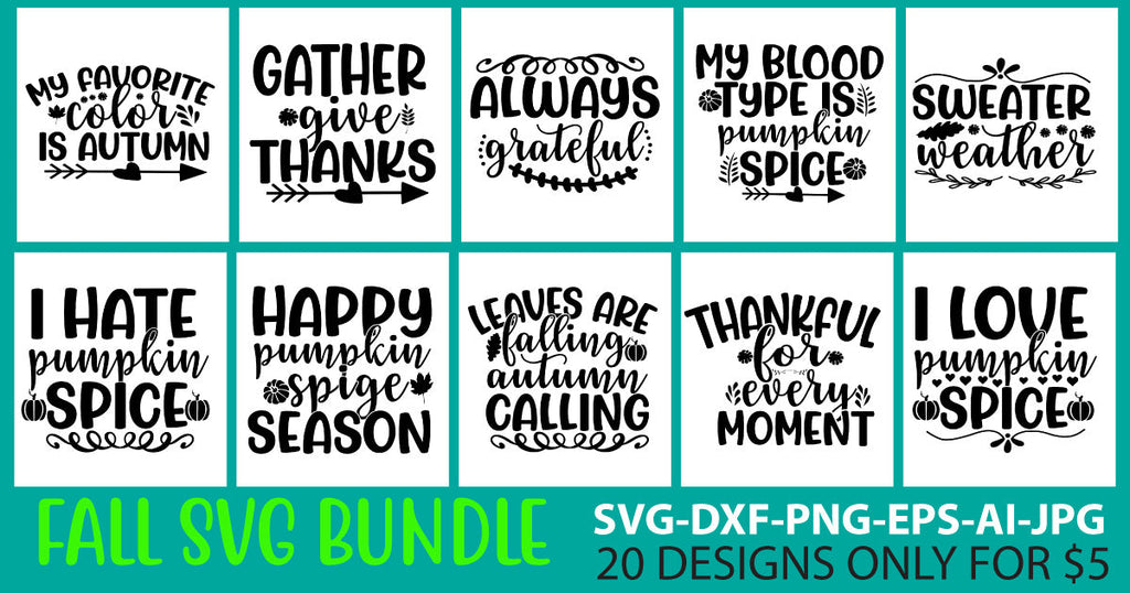 Fall Svg Bundle - So Fontsy