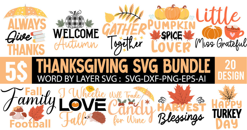 Fall SVG Bundle , Thanksgiving SVG Bundle , Funny Fall SVG Bundle ...
