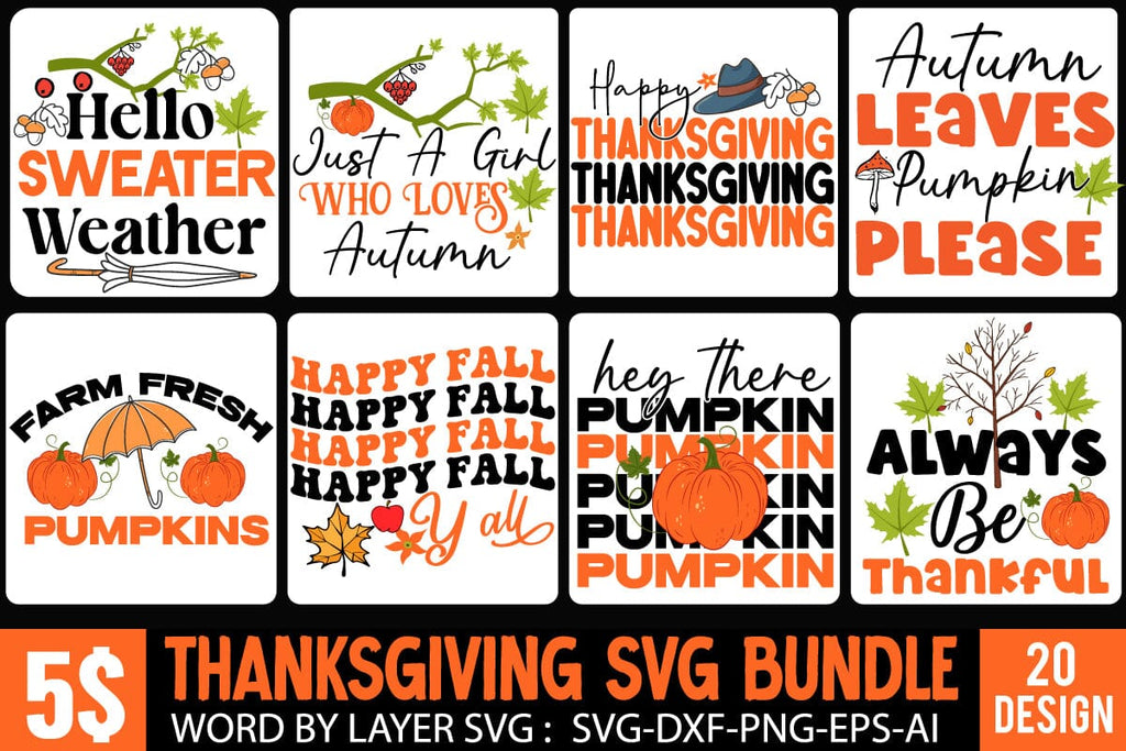 #Fall SVG Bundle , Thanksgiving SVG Bundle , Funny Fall SVG Bundle ...