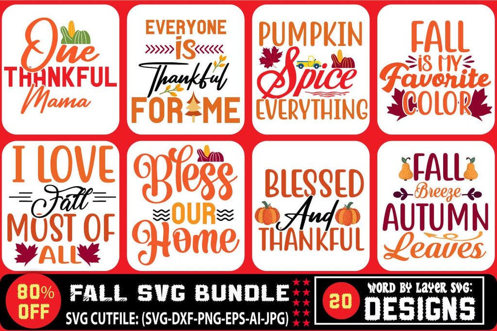 Fall Svg Bundle Thanksgiving Svg Fall sayings svg Autumn Quotes - So Fontsy