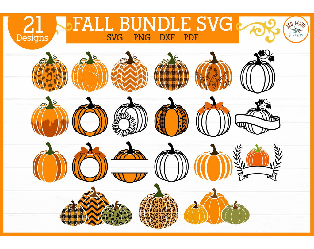 Fall SVG Bundle,pumpkin bundle svg,pattern pumpkins,plaid - So Fontsy