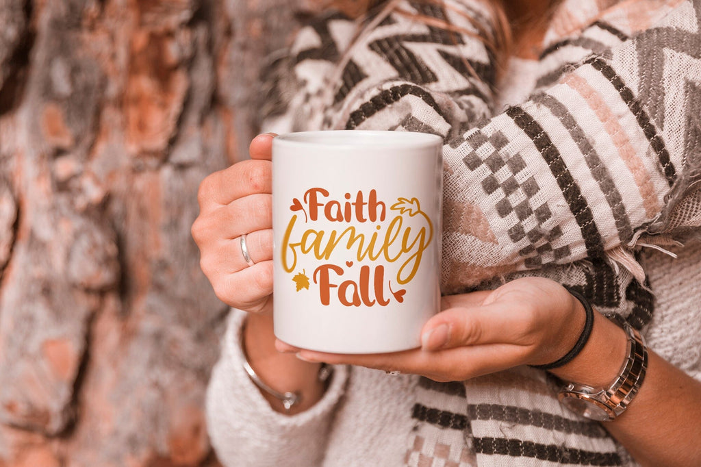 Fall SVG | Faith Family Fall Cut File - So Fontsy