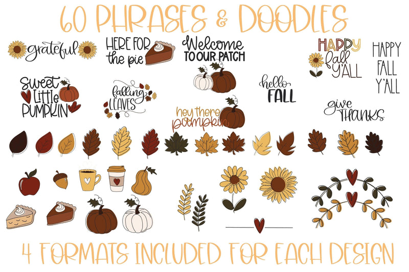 Fall SVG Files For Cricut, Cute Fall Clipart, Hello Fall SVG, Pumpkin ...