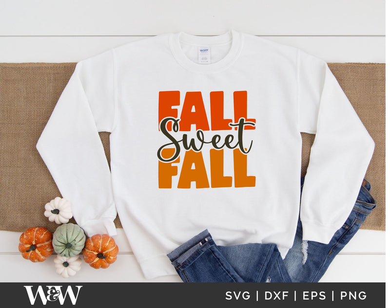 Fall Sweet Fall SVG | Autumn Cut File | Stencil Wood Sign | Family ...