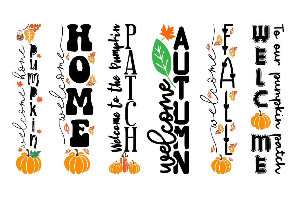 Fall vertical porch Sign svg Bundle, Autumn svgs - So Fontsy